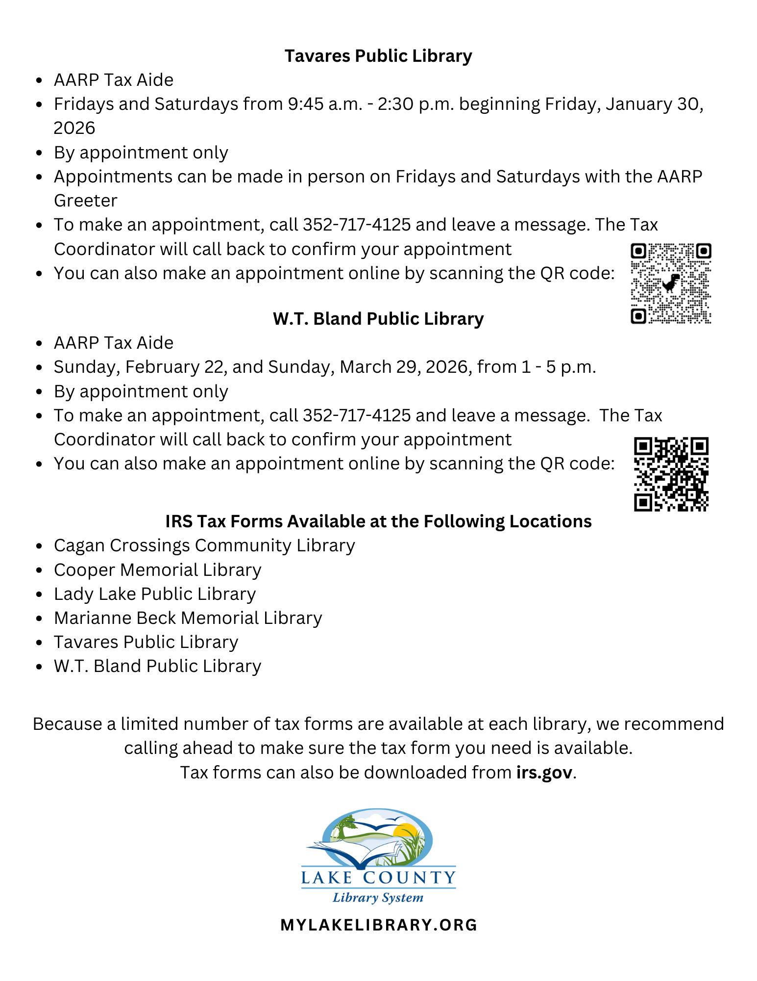 News Release: Free Tax Help!