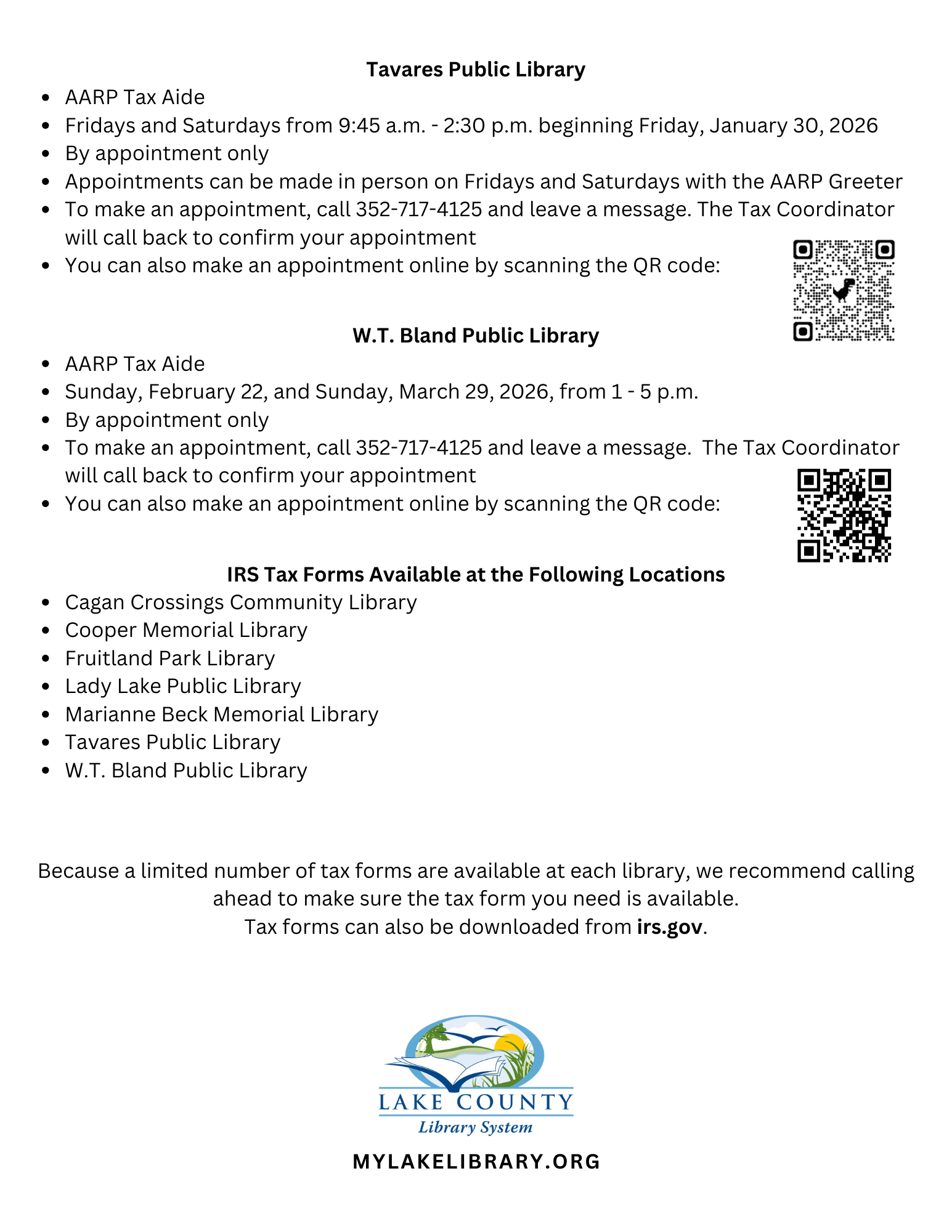 News Release: Free Tax Help!